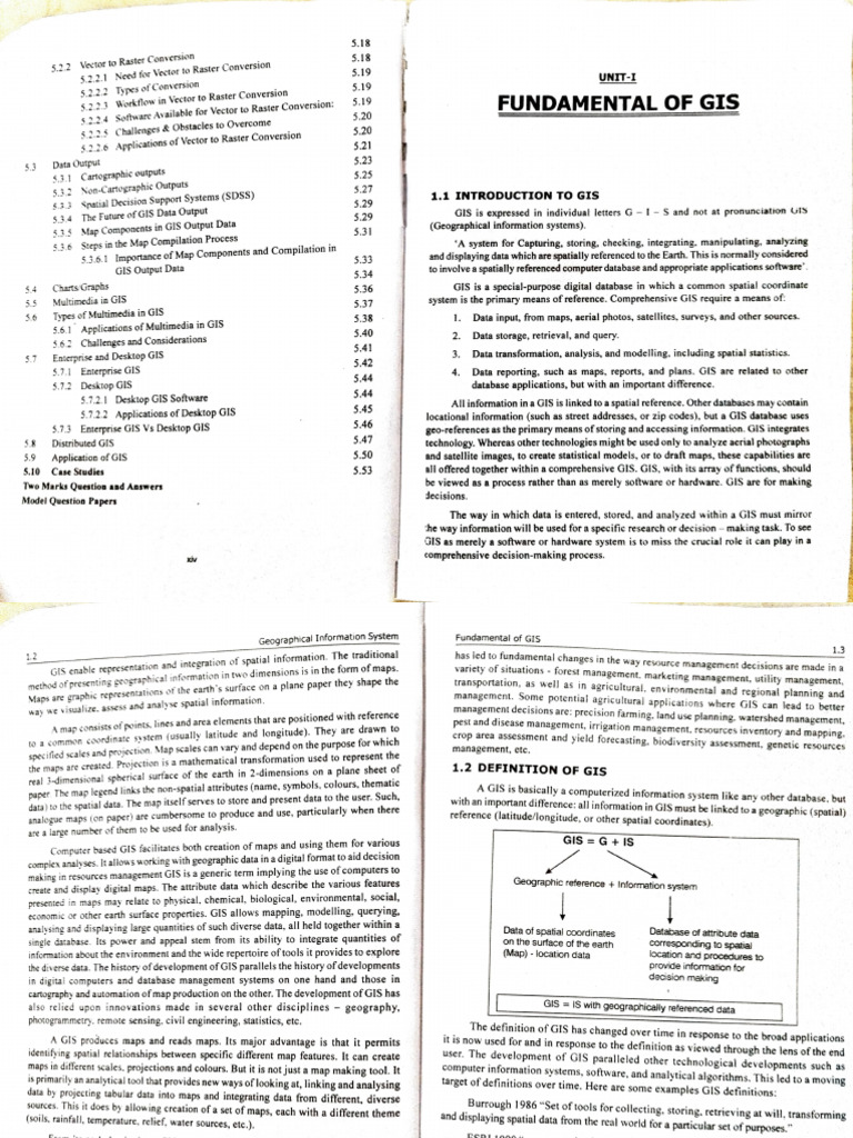 Unit 1 Gis | PDF
