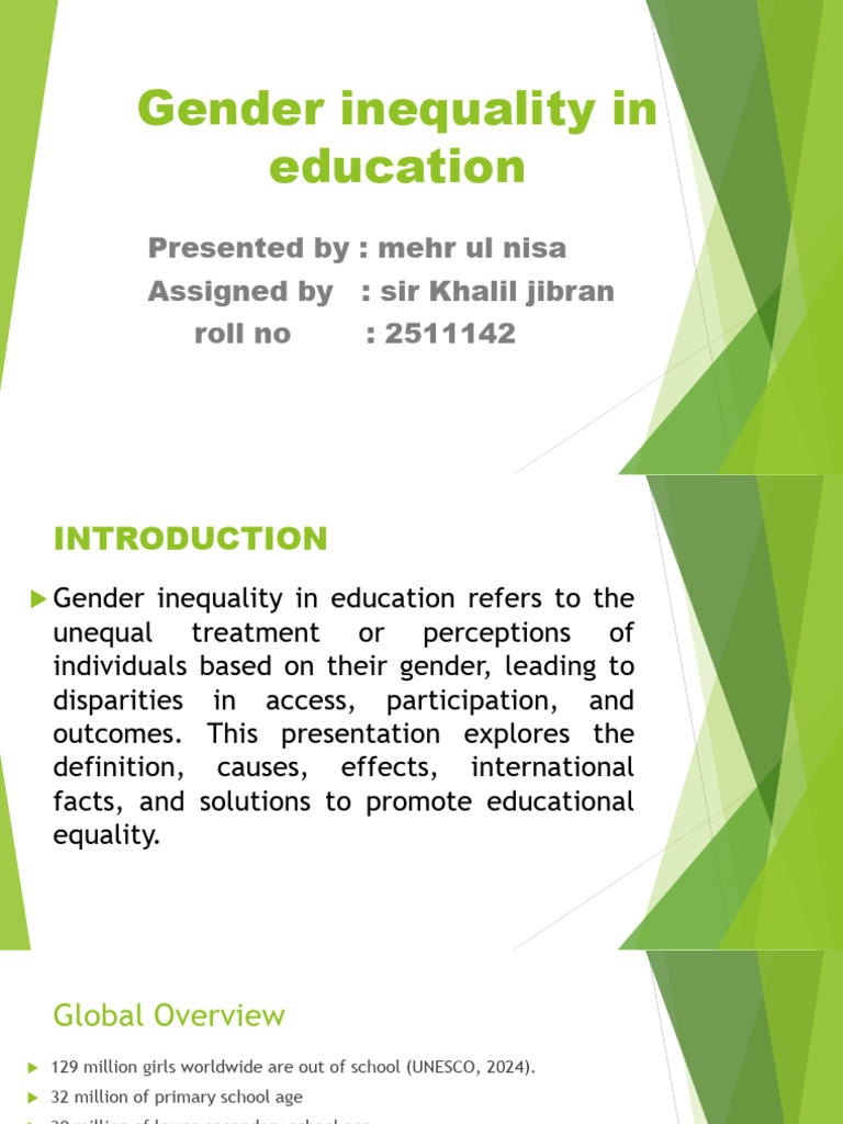 Gender Inequality in Education | PDF | Gender Studies | Gender Inequality