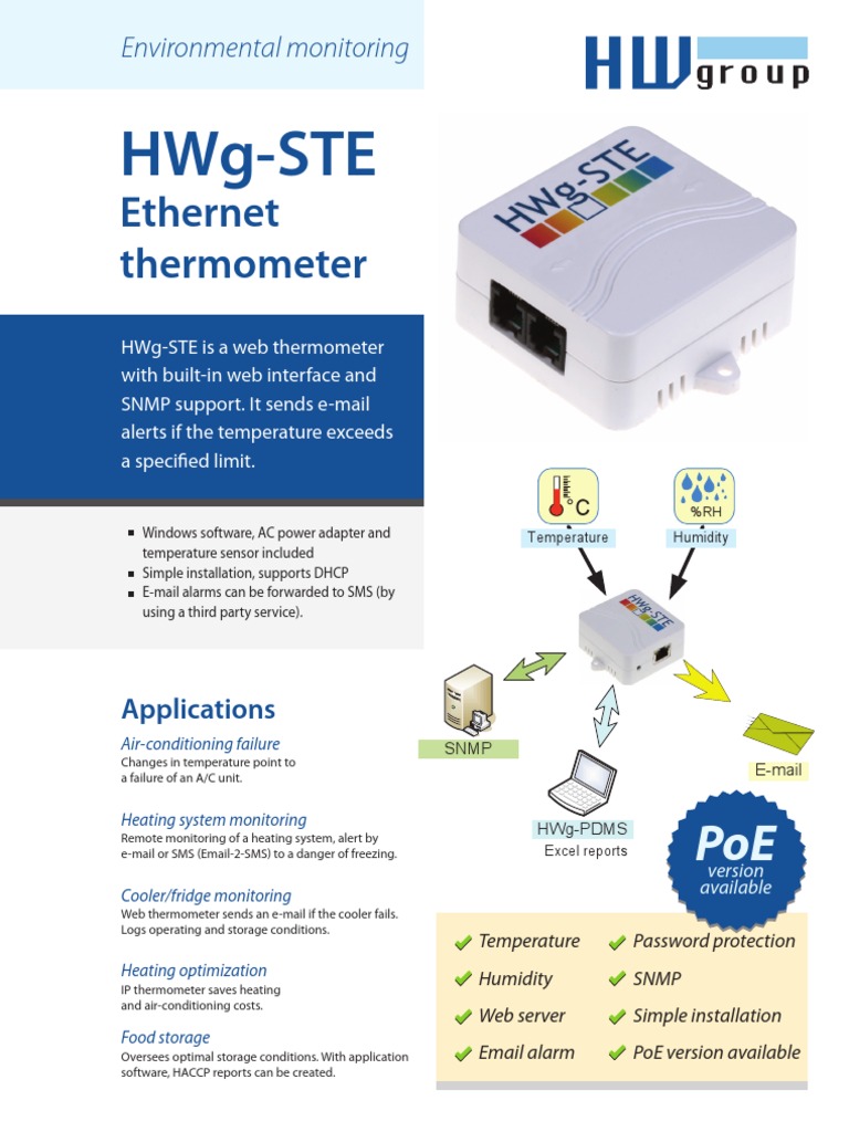 Ethernet Thermometer HWg-STE FL en | PDF | Internet Protocol Suite ...
