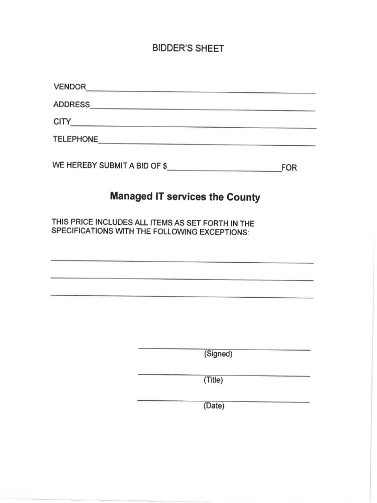 IT Bidding | PDF