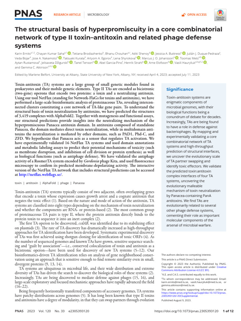 Ernits Et Al 2023 The Structural Basis of Hyperpromiscuity in A Core ...