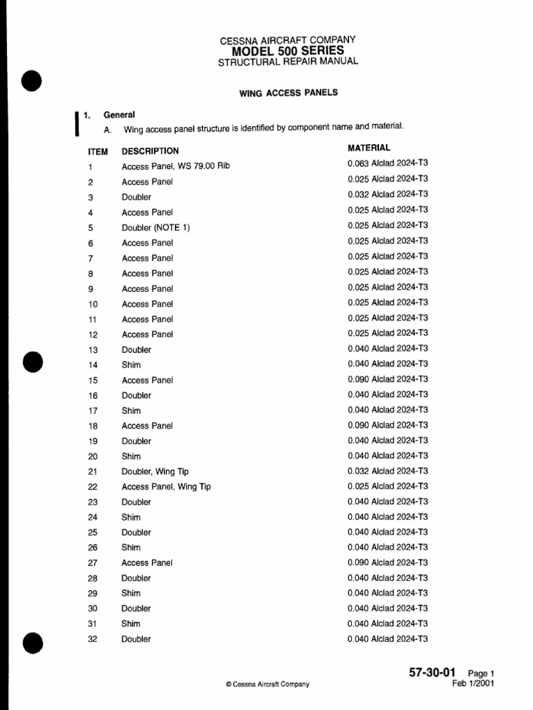 Cessna 500 Series SRM Section 57 Part 2 of 2 | PDF | Rivet