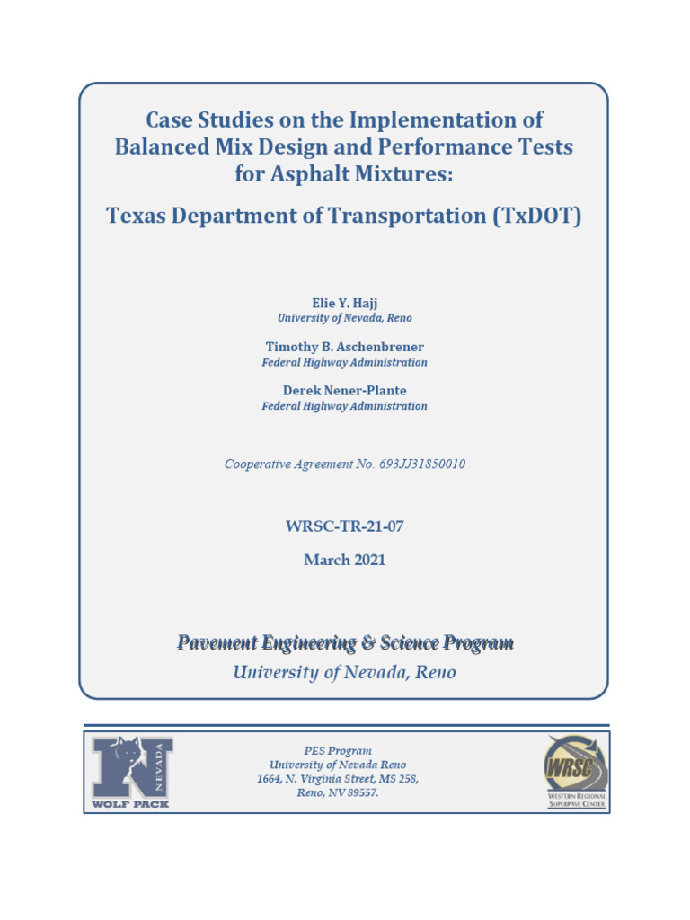 TxDOT Balanced Mix Design Case Studies | PDF | Road Surface | Materials