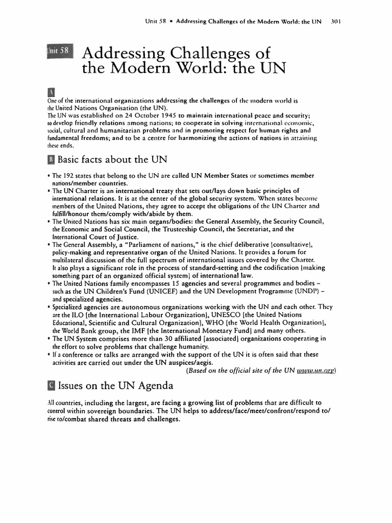 UN - Vocabulary For Political Science Students | PDF | United Nations ...