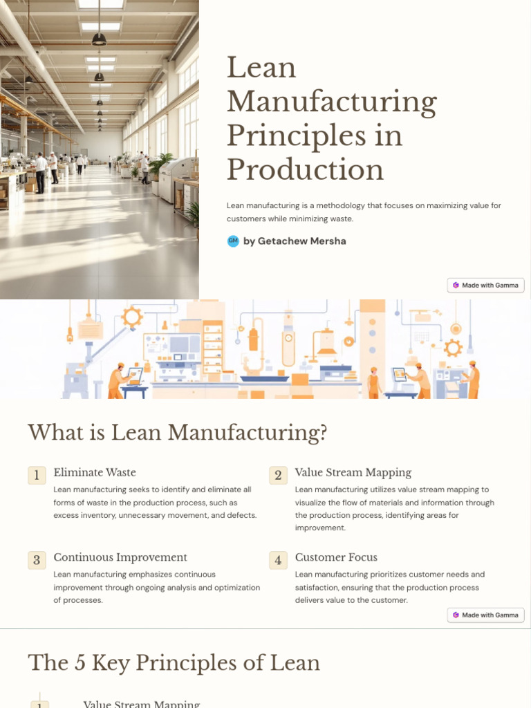 Lean Manufacturing Principles in Production | PDF | Lean Manufacturing | Inventory