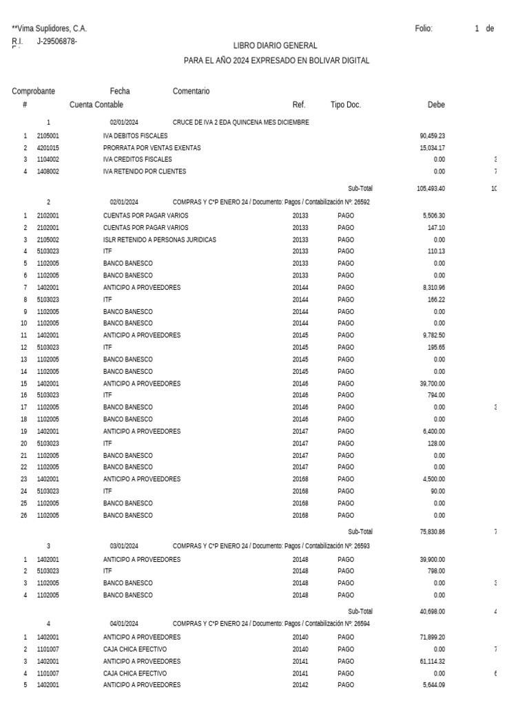 Formato Libro Diario | PDF