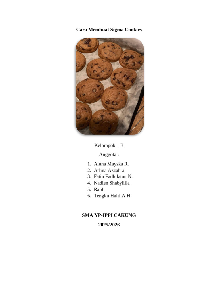 Cara Membuat Sigma Cookies 1b | PDF
