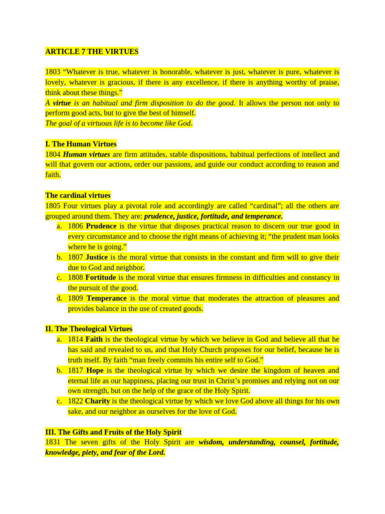 Understanding Virtues and Sin | PDF | Ten Commandments | Virtue