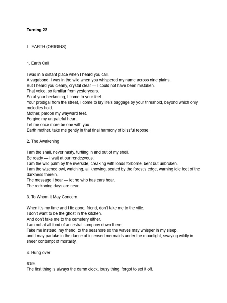 Turning 22 | PDF