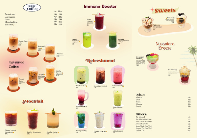 Drink Menu Maison Mere Lebaran 2025 | PDF | Non Alcoholic Drinks | Drink
