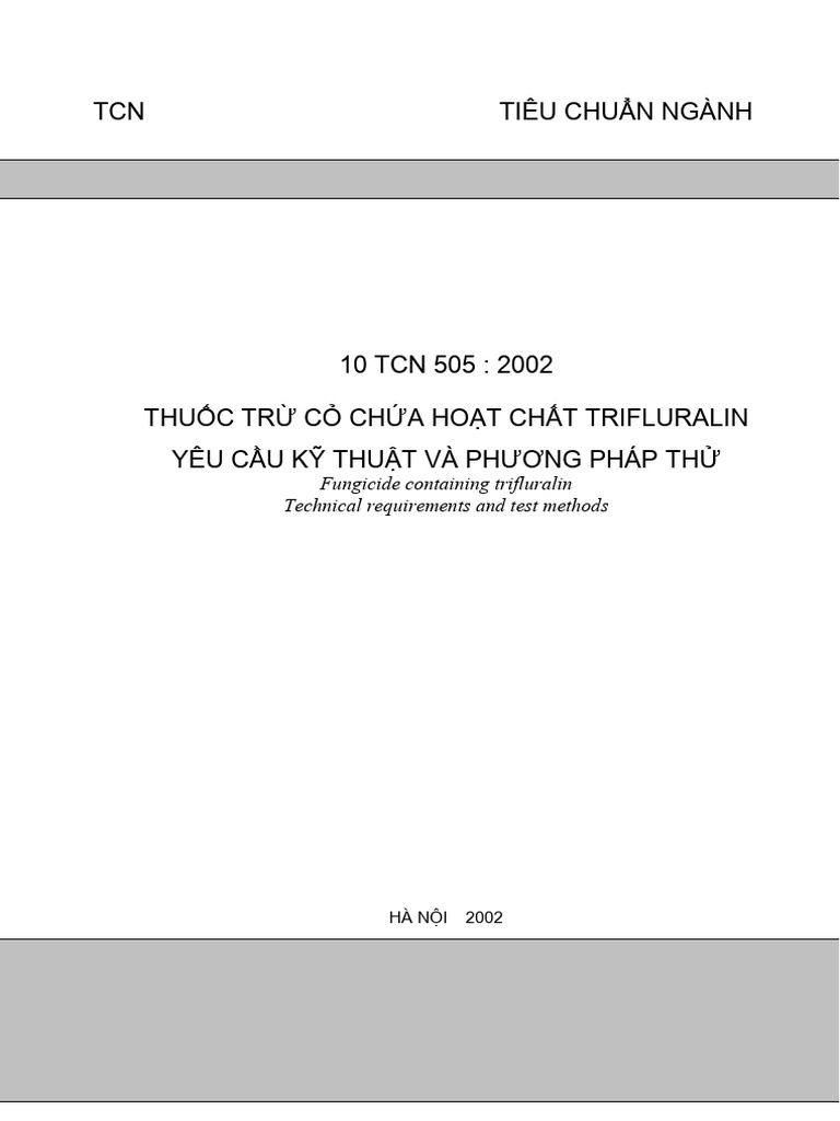 TCN 505 2001 Thuoc Tru Co Chua Hoat Chat Trifluralin | PDF
