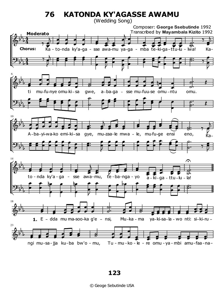 Katonda Ky'agasse Awamu - George Ssebutinde | PDF