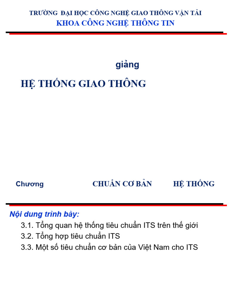 Bai-giang_Hệ Thống GTTM- Ch3 2025 | PDF