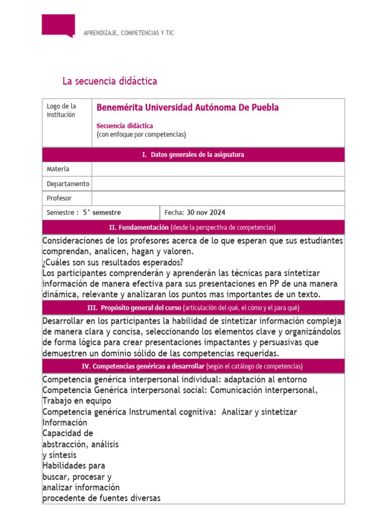 Secuencia Didáctica A | PDF | Aprendizaje | Comunicación humana