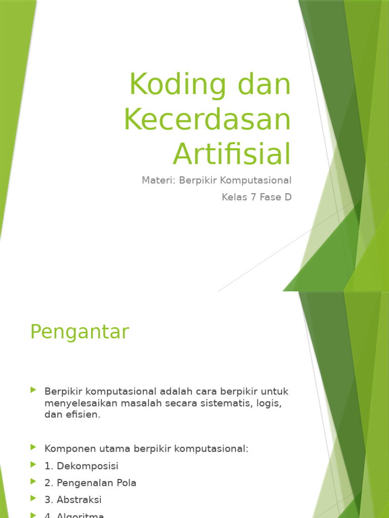 Presentasi Berpikir Komputasional Koding AI | PDF