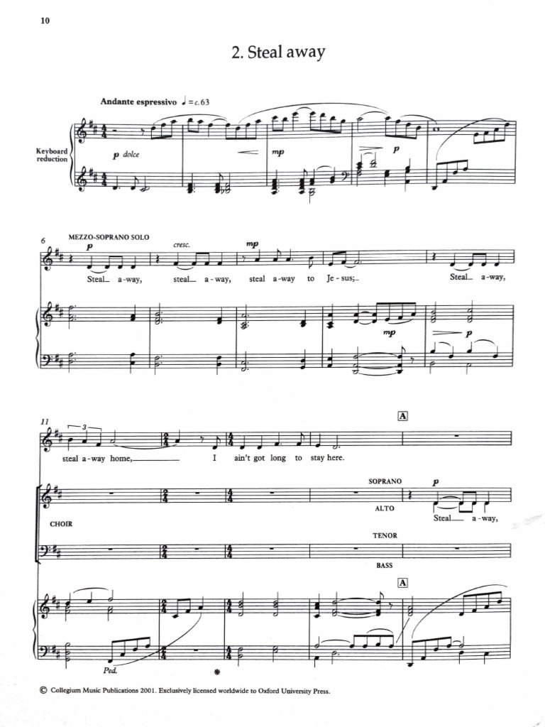 2 Steal Away - John Rutter | PDF | Vocal Music | Musicology