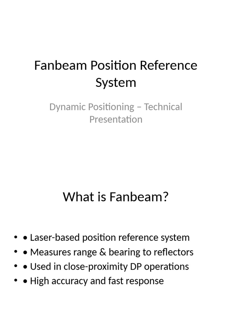 Fanbeam Dynamic Positioning Overview | PDF