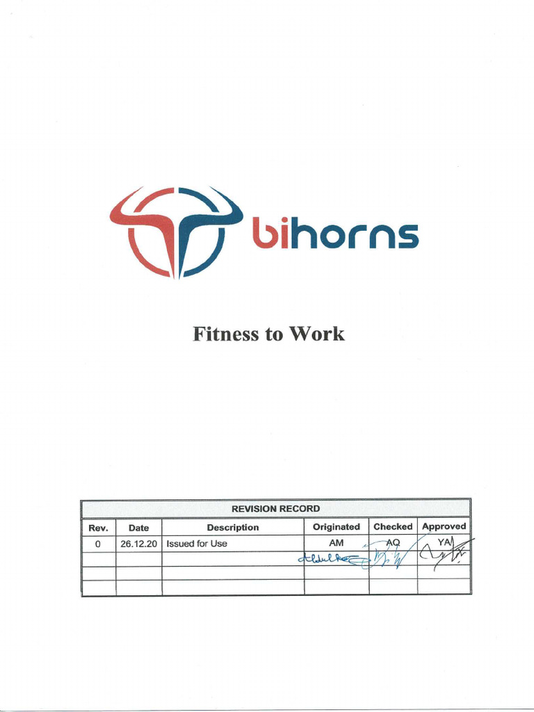 Fitness To Work | PDF