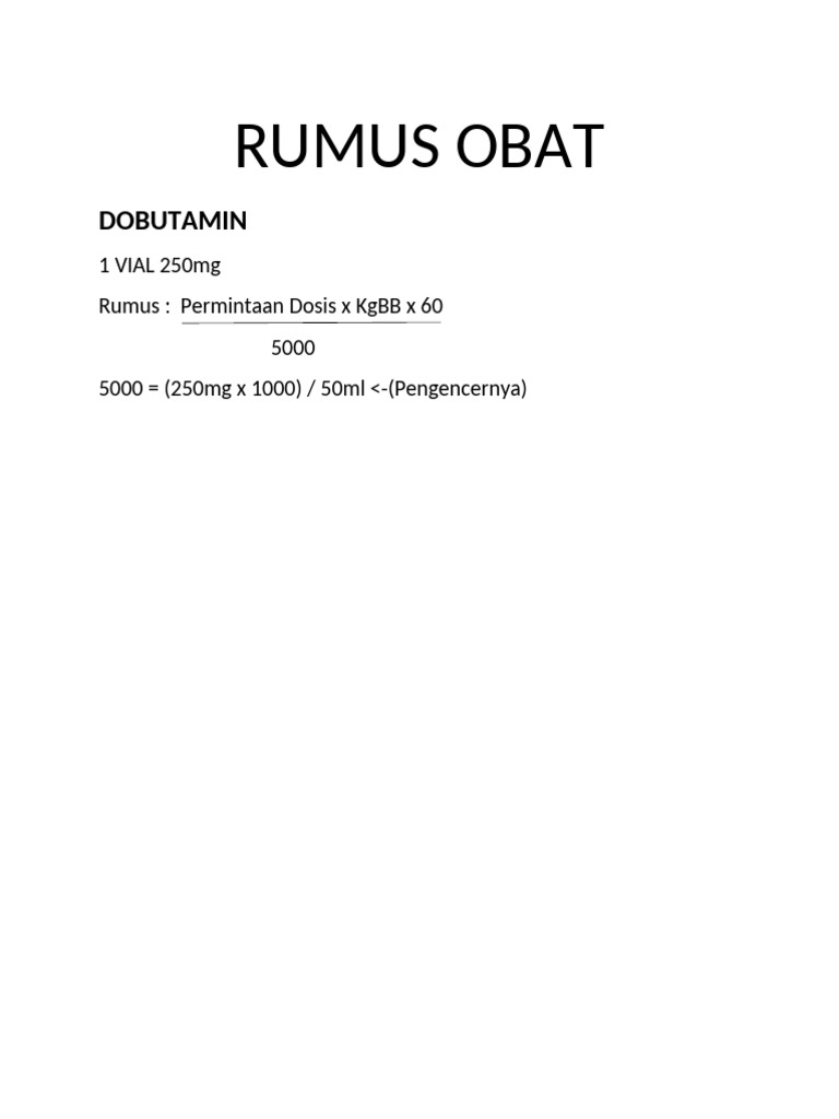 RUMUS OBAT | PDF