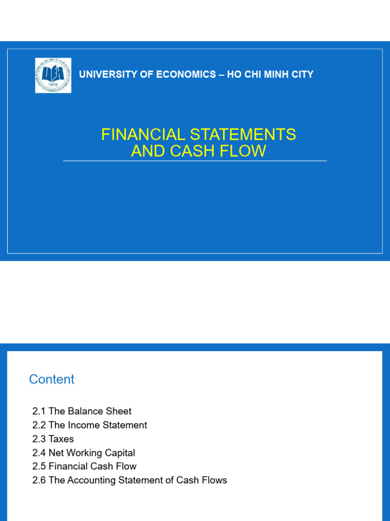 Lecture 2 - Financial Statements and Cash Flow | PDF | Equity (Finance ...