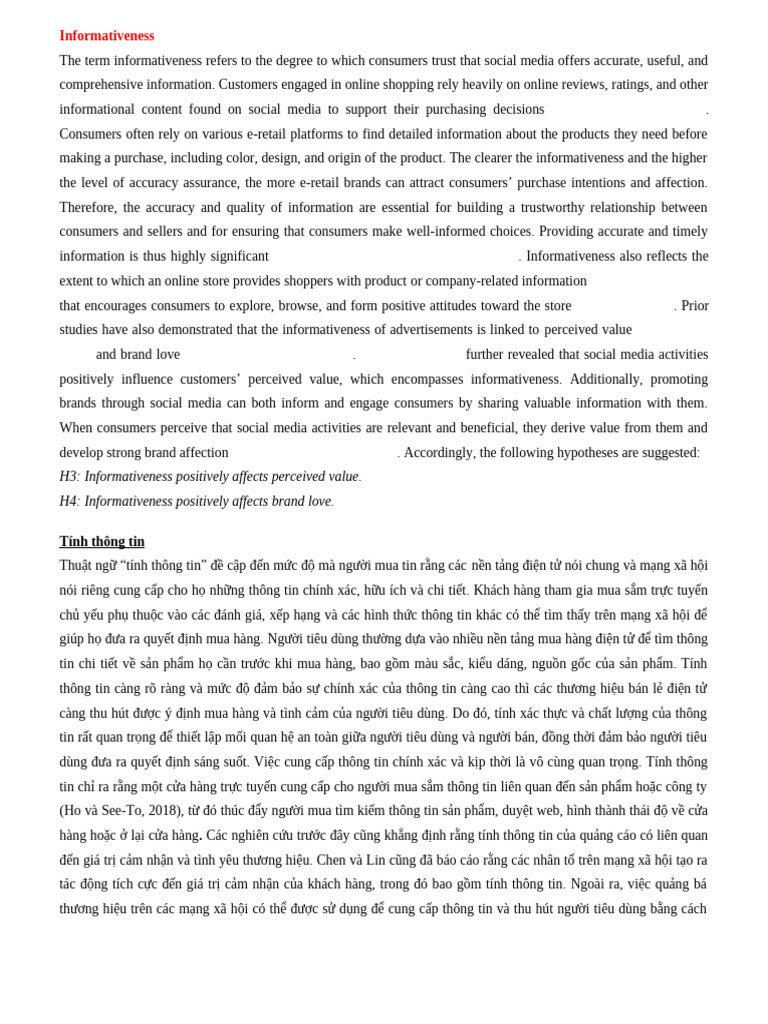 Hypothesis Informativeness, Perceived Relevance | PDF
