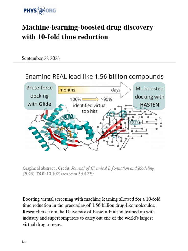 2023 09 Machine Learning Boosted Drug Discovery Fold Reduction | PDF ...