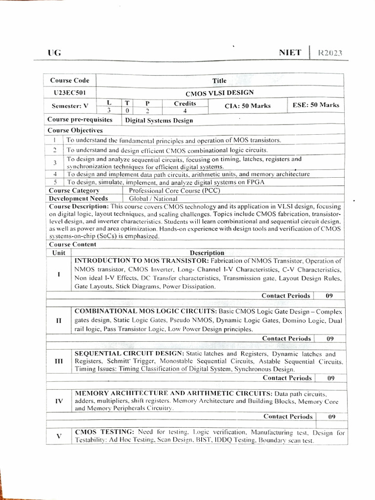 CMOS Vlsi Design | PDF | Cmos | Logic Gate