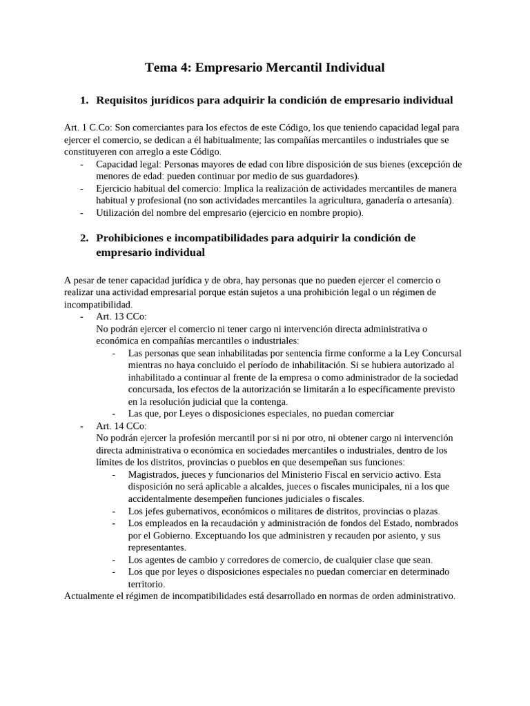 Derecho Mercantil I T4 | PDF | Justicia | Crimen y violencia