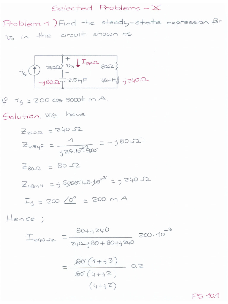 Selected Problems X | PDF