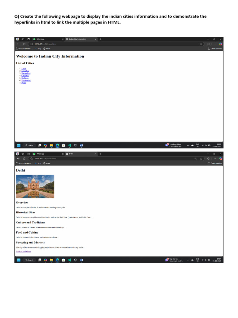 HTML Task Links | PDF