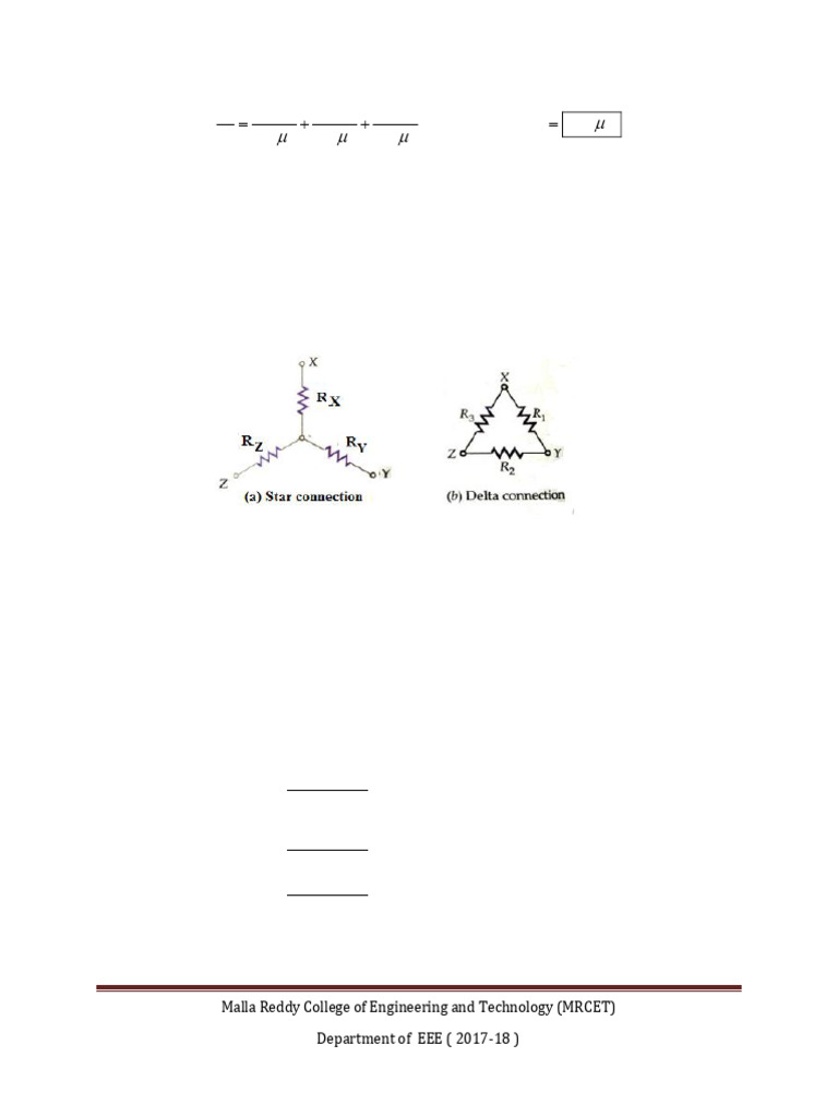 Star-Delta Transformations in Circuits | PDF | Electrical Network ...