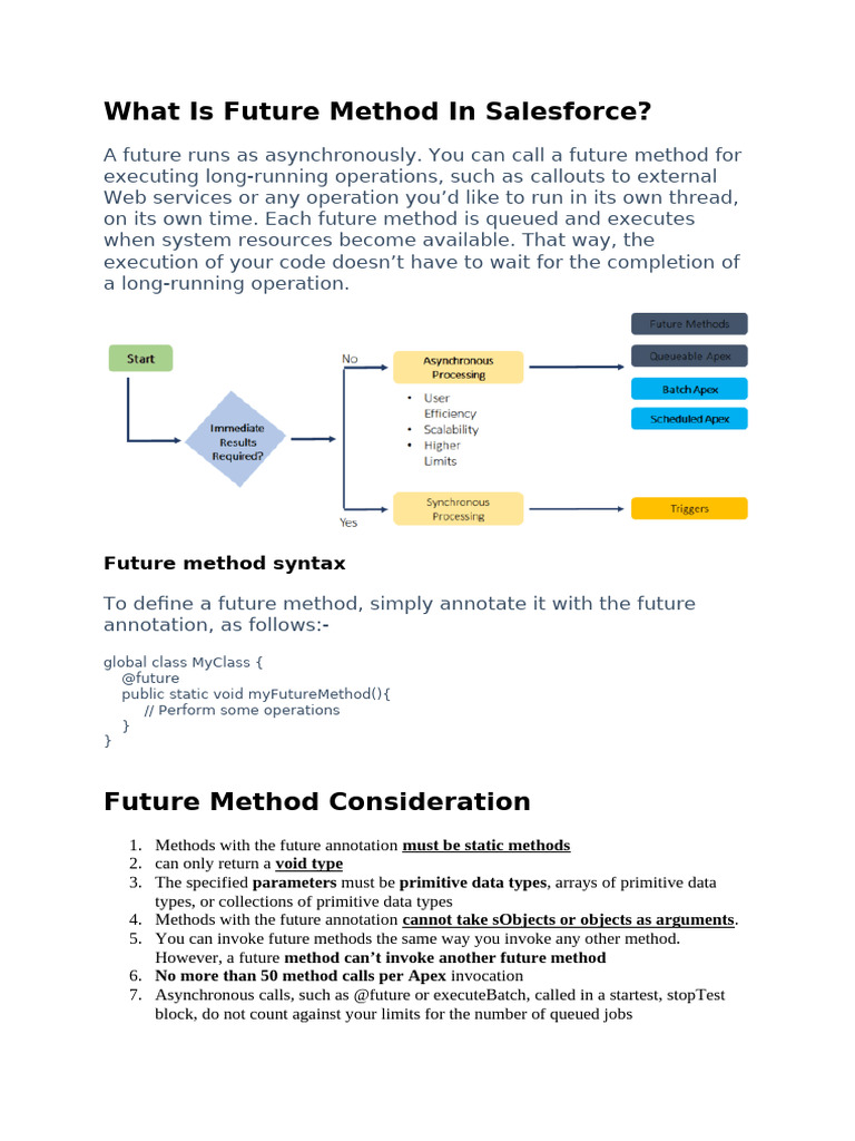 What is Future Method in Salesforce | PDF | Method (Computer ...