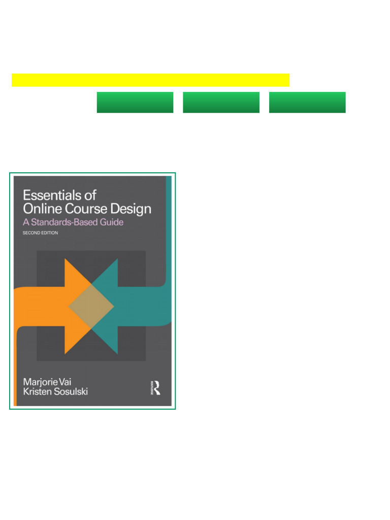 Essentials of Online Course Design pdf version | PDF