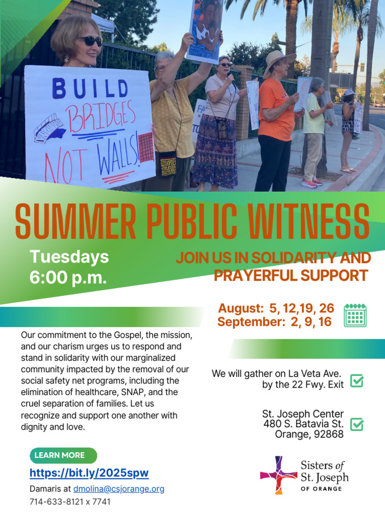 Summer Public Witness 2025 Flyer - Damaris | PDF