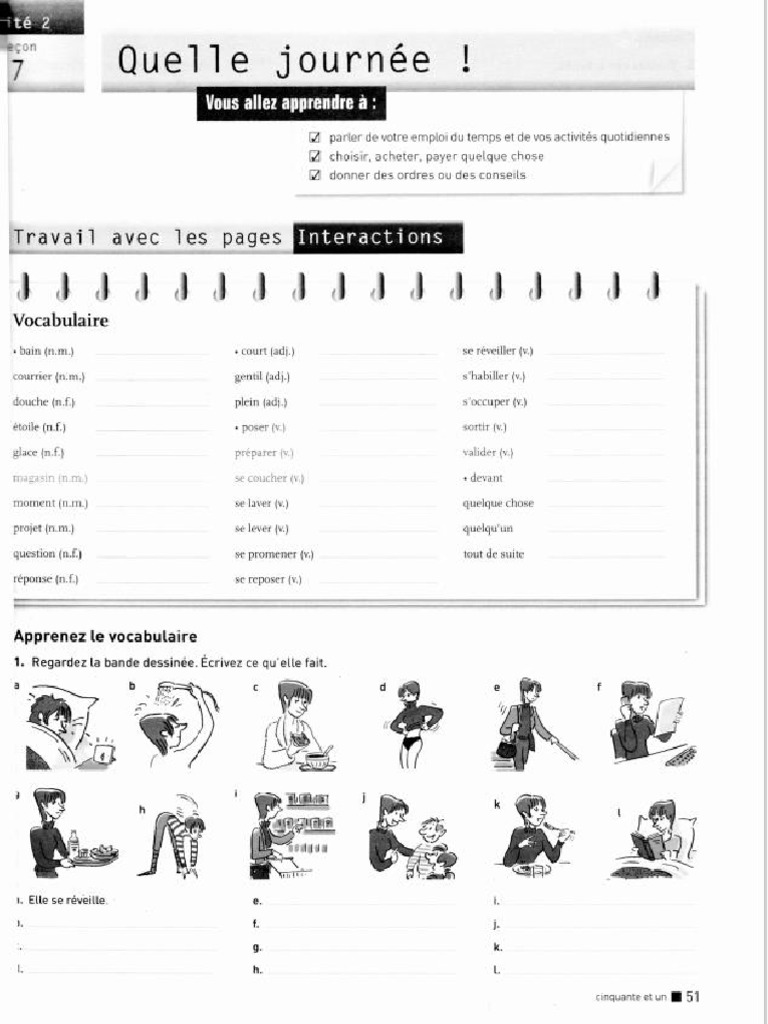 Vocabulaire français essentiel quotidien | PDF | Préparation de ...