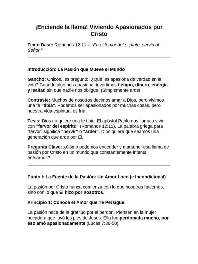 Enciende La Llama Predica Jovenes. | PDF | Cristo (título) | Epístola a los romanos