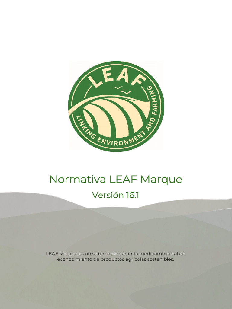 Norma LEAF Marque v16.0 Actualizada | PDF | Suelo | Sustentabilidad