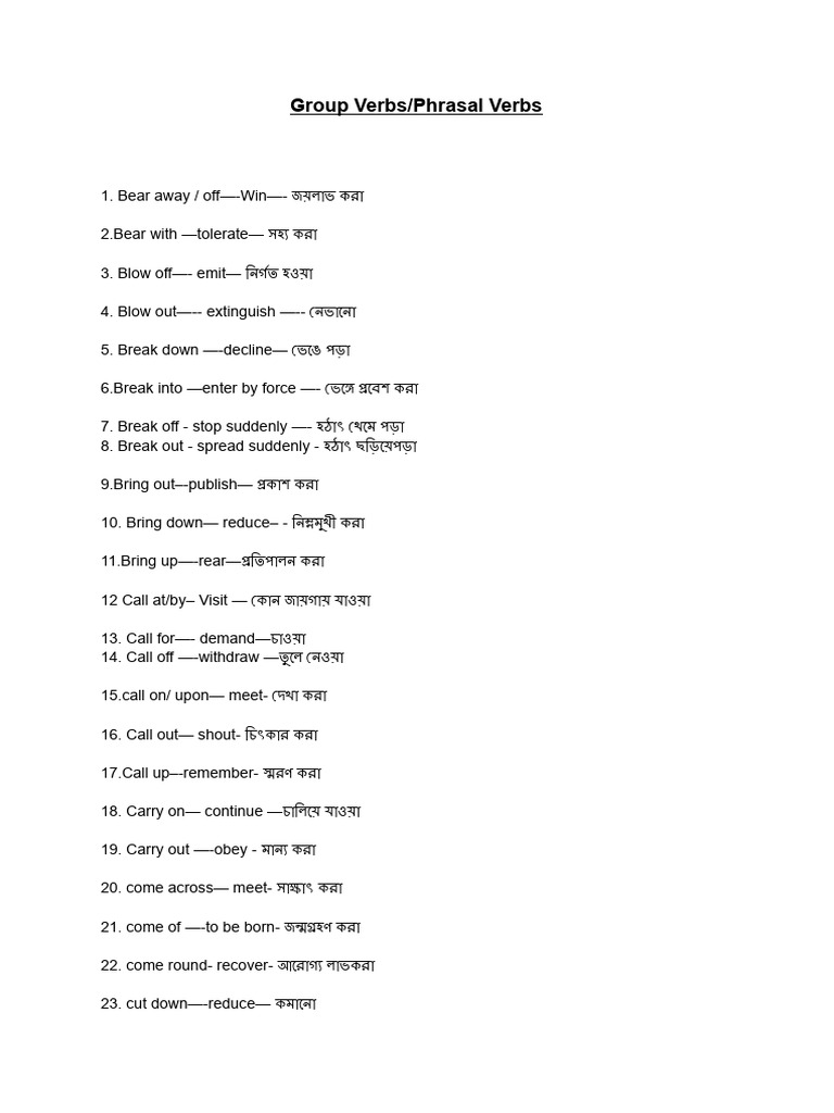 Phrasal Verbs | PDF