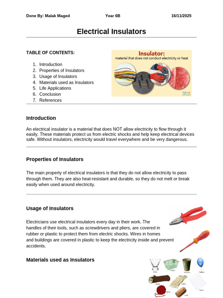 Understanding Electrical Insulators | PDF | Insulator (Electricity) | Wire