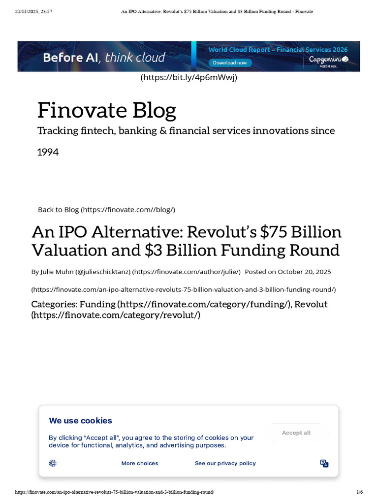 An IPO Alternative_ Revolut’s $75 Billion Valuation and $3 Billion ...