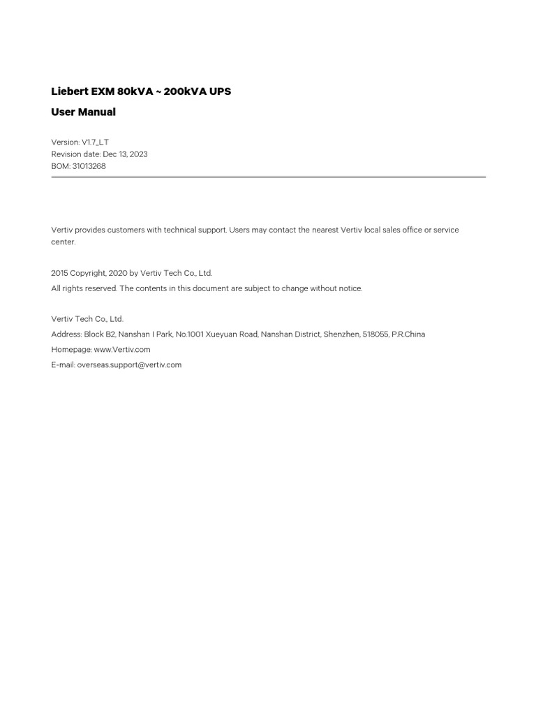 exm-80-200kva-user-manual-31013268_v1.7_lt | PDF | Power Inverter ...