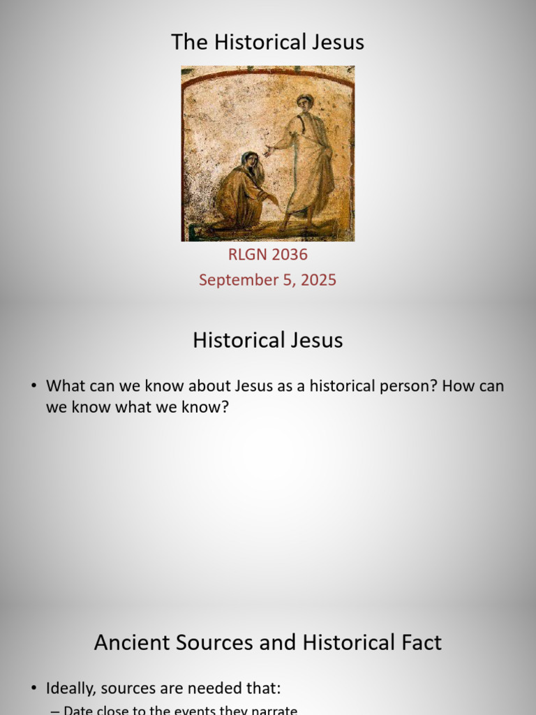 Sept 5 Historical Jesus | PDF | Jesus | New Testament Content