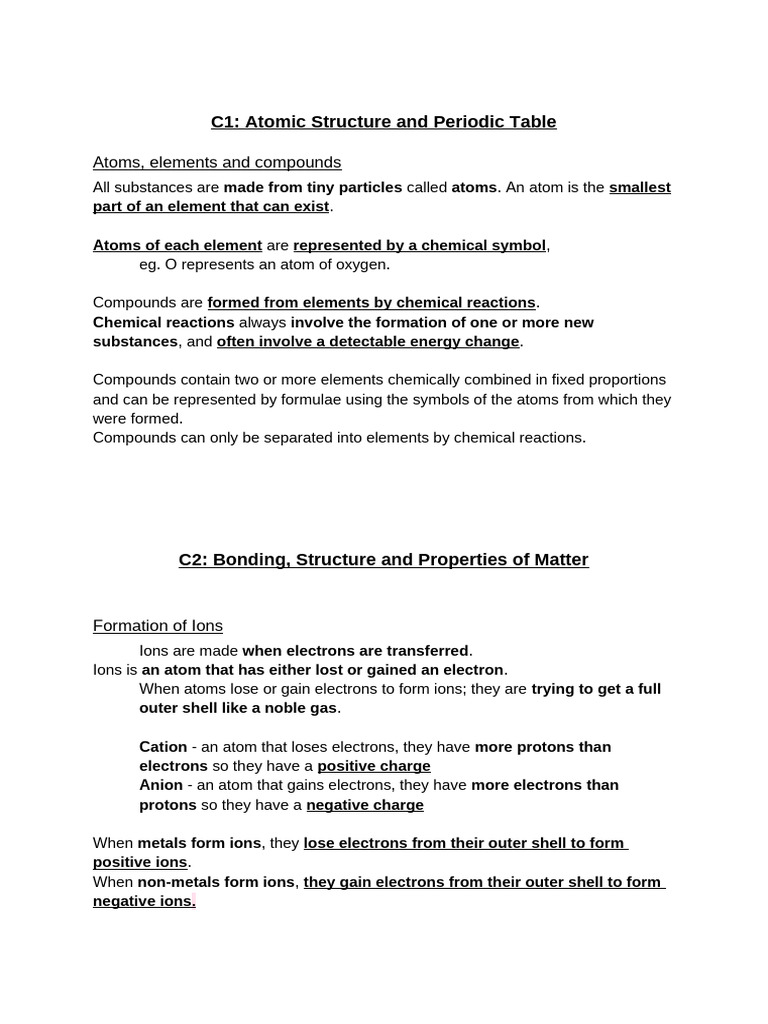 Atomic Structure and Bonding Explained | PDF | Chemical Bond | Ion
