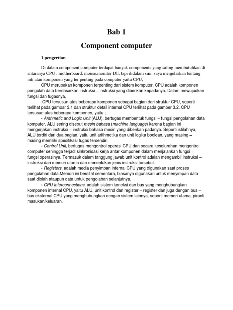 Struktur dan Fungsi CPU | PDF | Komputer