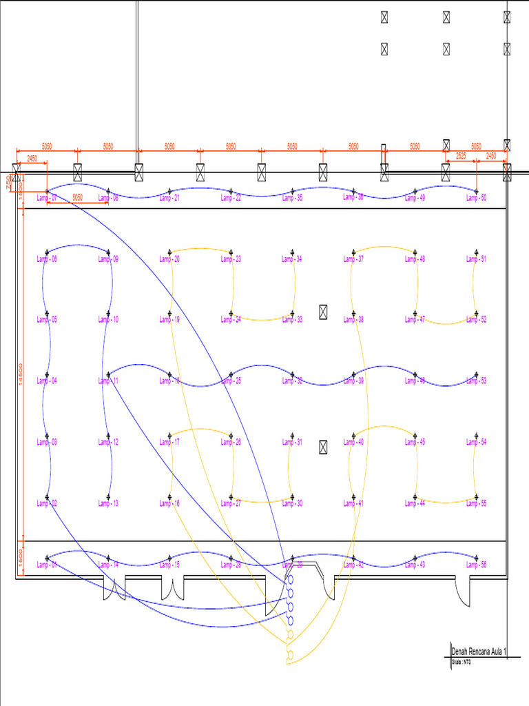 Denah Rencana Aula 1 Skala NTS | PDF