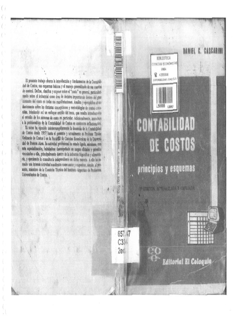 Contabilidad de Costos - Cascarini Parte 1 - Ok | PDF