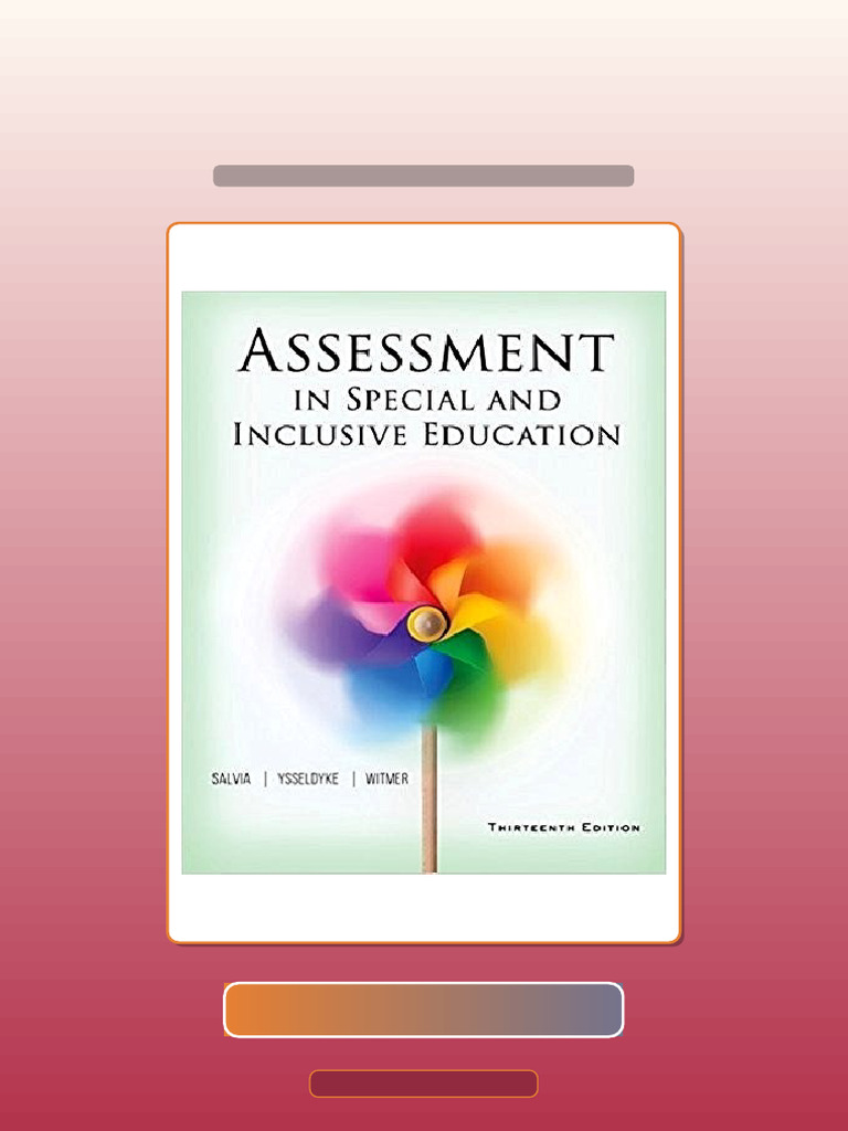 Answers for Assessment in Special and Inclusive Education 13th Edition ...