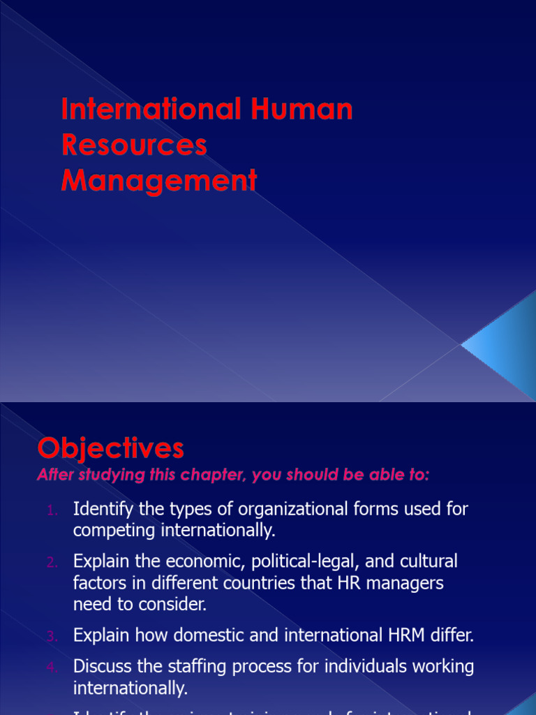 Week 1-International Human Resources Management | PDF | Business ...