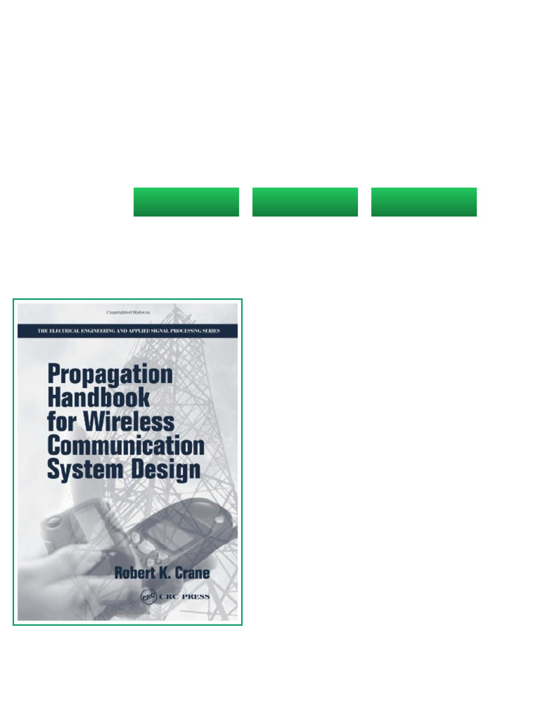 Propagation Handbook For Wireless Communication System Design 1st ...