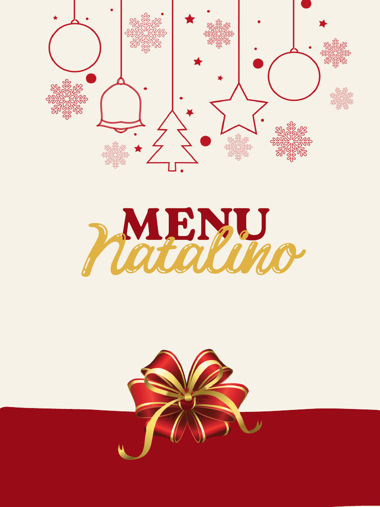Cardápio de Natal Elegante Vermelho e Dourado PDF | PDF